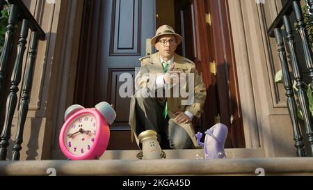 BLUE'S BIG CITY ADVENTURE, from left: Joshua Dela Cruz, Blue (voice ...