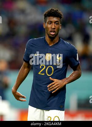 France's Kingsley Coman during the FIFA World Cup final at Lusail ...