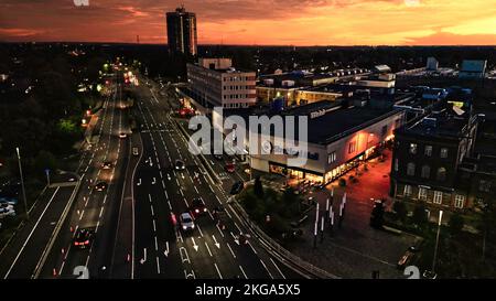 aerial view of Stretford Mall, Chester Road, Stretford, Manchester ...