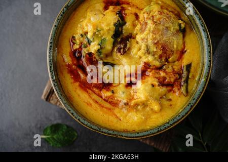 Homemade Punjabi Kadhi pakora served with rice and roti Stock Photo - Alamy