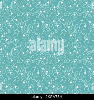 Winter illumination seamless light bulbs cartoon snowflakes pattern for ...