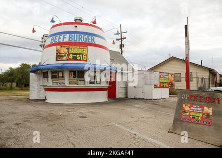 Beef Burger Barrel in Amarillo, Texas Stock Photo - Alamy