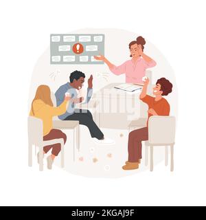 Classroom rules isolated cartoon vector illustration. Good behavior ...