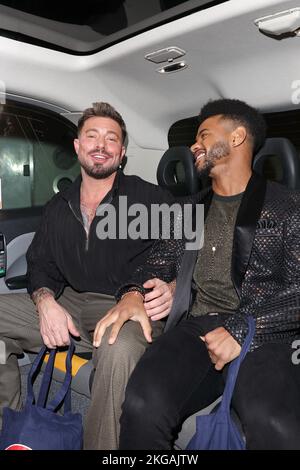 Duncan James and his partner Rodrigo Reis depart the annual TV Choice ...