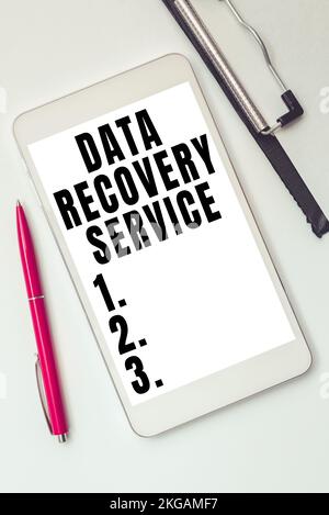 Conceptual display Data Recovery Service. Business overview Process of ...