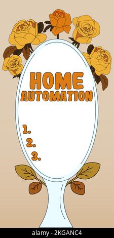 Text sign showing Home Automation. Internet Concept home solution that ...