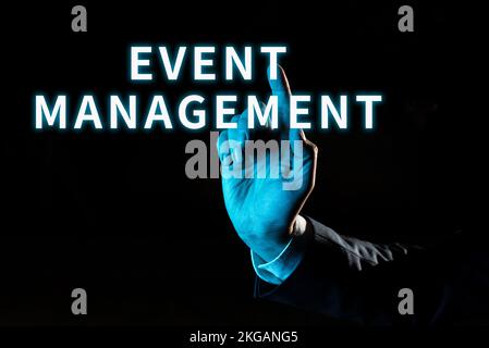 Text caption presenting Event Management, Conceptual photo Special ...