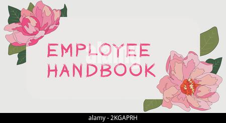 Writing displaying text Employee Handbook, Business showcase Document ...
