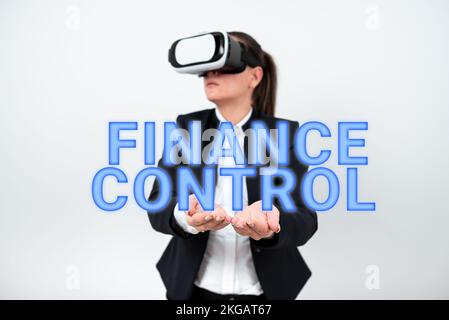 Hand writing sign Finance Control, Business idea procedures that are ...
