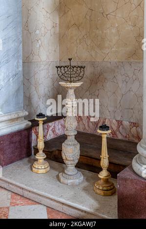 Sabbioneta, Italy. 19th Aug, 2022. Interior view of the synagogue's ...