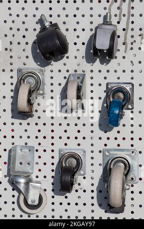 Various sized of small wheels in view Stock Photo - Alamy