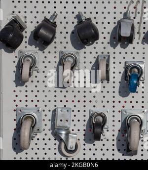Various sized of small wheels in view Stock Photo - Alamy