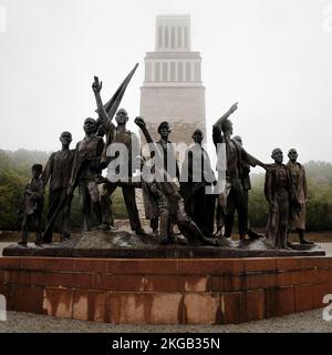 Group of figures of the beech forest Memorial by Fritz Cremer, beech ...