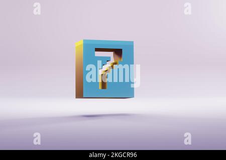 Beautiful illustration blue Pixel number 6 symbol icons on a bright ...