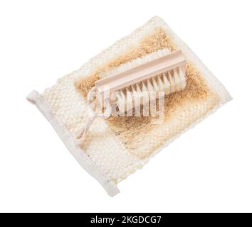 Bath brush wisp of bast isolated on white Stock Photo - Alamy