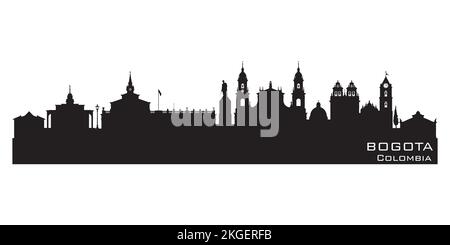 Colombia, Bogota outline city skyline, linear illustration, banner ...