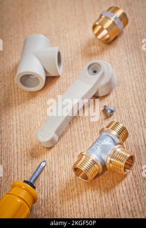 Vertical shot of a new set of screwdriver bits in a box for tools Stock ...