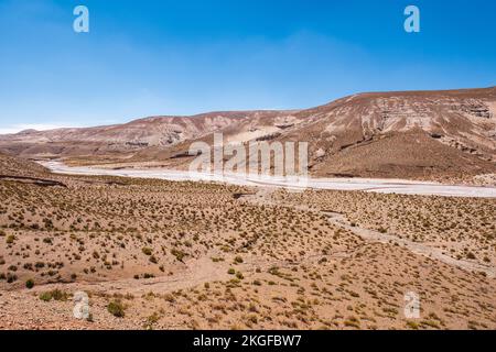 Polulos River or River of Salt in the Bolivian High Plains, Bolivia ...