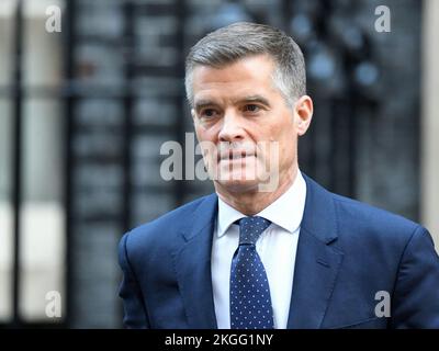 Transport Secretary Mark Harper leaves BBC Broadcasting House in London ...
