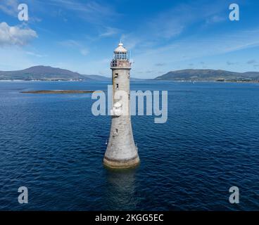 Haulbowline lighthouse at Cranfield, Co. Down, at the entrance to ...
