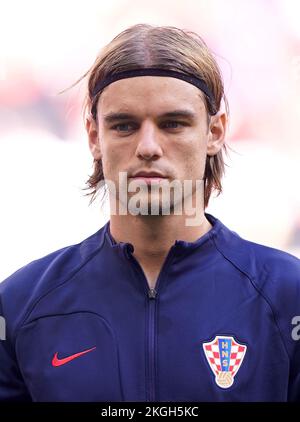 Croatia's Borna Sosa during the FIFA World Cup Quarter-Final match at ...