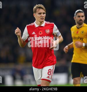 during the Premier League match at Molineux Stadium, Wolverhampton ...
