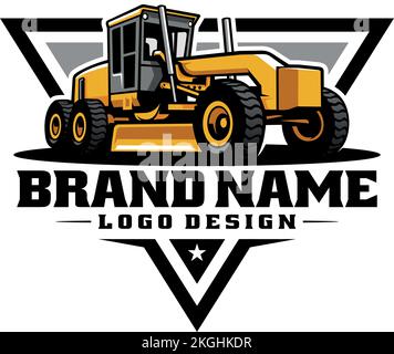 Motor Grader Heavy equipment vehicle logo Stock Vector Image & Art - Alamy