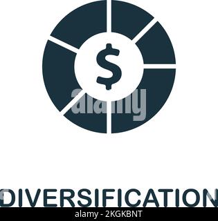 Diversification icon. Monochrome simple Stock Market icon for templates ...