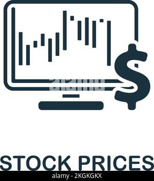 Stock Prices icon. Monochrome simple Stock Market icon for templates ...