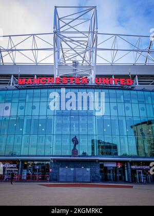 Outside Manchester United FC, Old Trafford, Manchester, UK Stock Photo ...