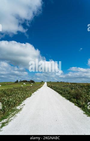 White Shell Road in Soya Hills in Hokkaido, Japan Stock Photo - Alamy