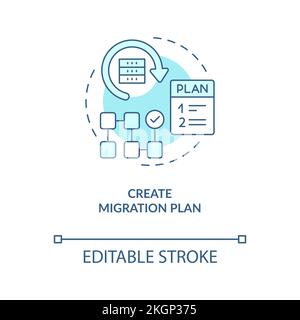 Create migration plan concept icon Stock Vector Image & Art - Alamy