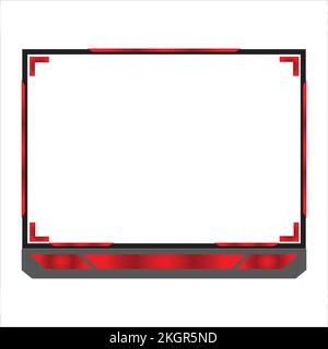 Gaming Overlay vector illustration for gamers, Red shade Gaming Overlay ...