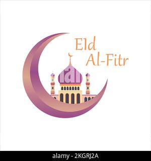 Beautiful Eid Al-Fitr Mubarak Golden text effect on White background ...