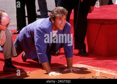 Mel Gibson hand and footprints ceremony on August 23, 1993 at the Mann ...