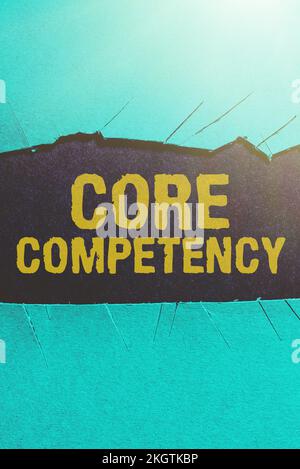 Handwriting text Core Competency. Business idea harmonized combination ...
