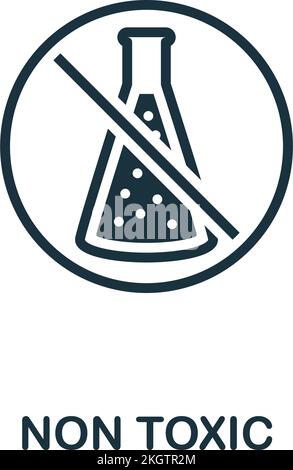 Non Toxic icon. Monochrome simple Sustainability icon for templates ...