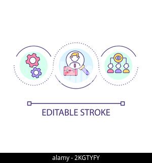 Talent search recruitment loop concept icon Stock Vector Image & Art ...