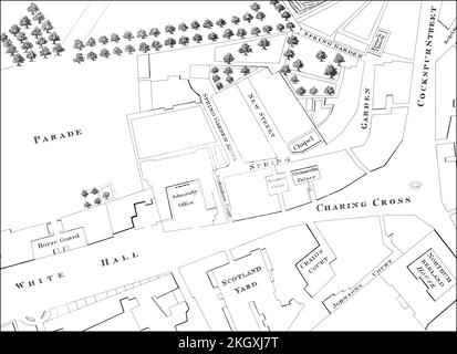 Map of Westminster, London, England, 1740 Stock Photo - Alamy