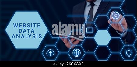 Handwriting text Website Data Analysis, Business showcase analysis and ...