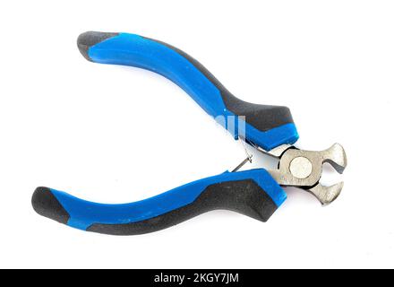 sharp pliers in front of white background Stock Photo - Alamy