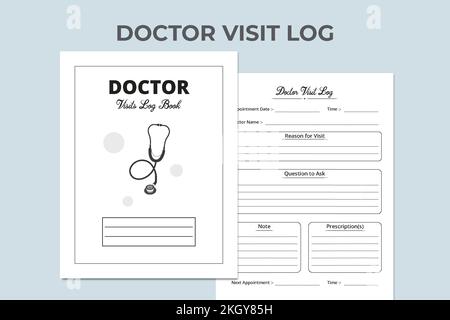 Doctor visiting logbook KDP interior. Female doctor holding stethoscope ...