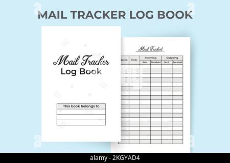 Mail checklist notebook KDP interior. Mail checker incoming and ...