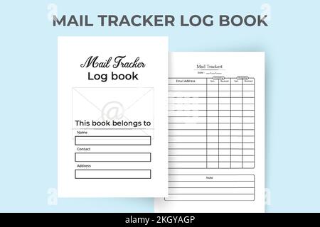 Mail checklist notebook KDP interior. Mail checker incoming and ...