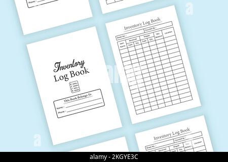 Inventory log book KDP interior. Inventory management journal. Product ...