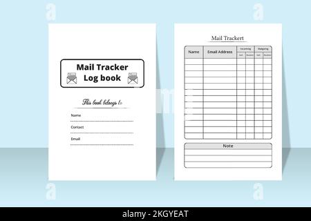 Mail checklist notebook KDP interior. Mail checker incoming and ...