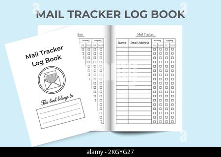 Mail checklist notebook KDP interior. Mail checker incoming and ...