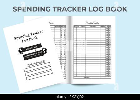 Spending tracker KDP interior notebook template. Business or personal ...