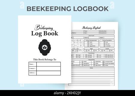 Beekeeping log book KDP interior. Beekeeping and honey harvesting ...