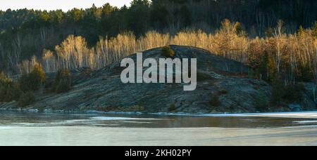 Simon Lake at sunset, Greater Sudbury, Ontario, Canada Stock Photo - Alamy